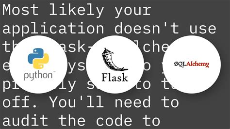 How Do I Know If I Can Disable Sqlalchemytrackmodifications Youtube