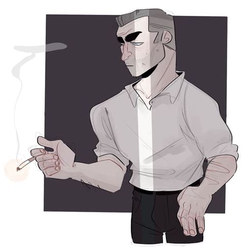 Bill Tench Mindhunter Netflix Cartoon Art Styles Stock Character