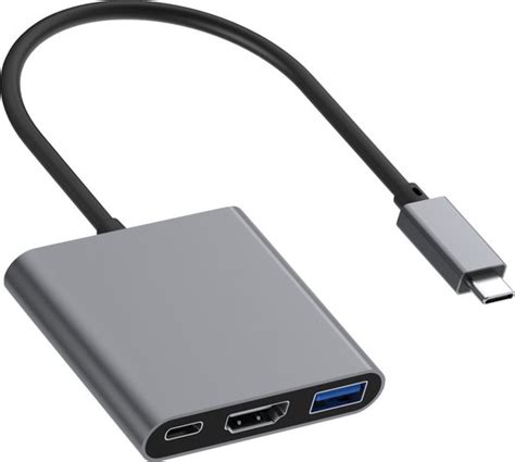 Rolio Usb C Naar Hdmi Adapter 3 In 1 4k Hdmi Usb 3 0 Usb C Opladen Premium Bol