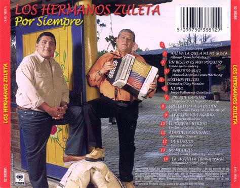 Car Tula Trasera De Los Hermanos Zuleta Por Siempre Portada