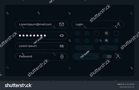 personal account control ui elements kit stock vector royalty free 2241148169 shutterstock
