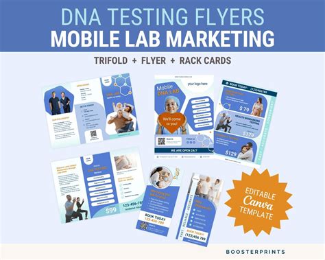 Mobile Lab Marketing Flyers Dna Testing Flyers Medical Template Health