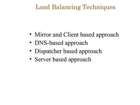 Server Load Balancing Ppt