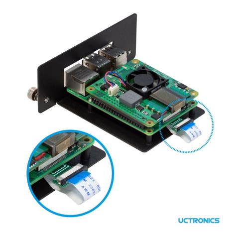 UCTRONICS Front Removable U Rack Mount For Raspberry Pi With Mounting Brackets For Raspberry