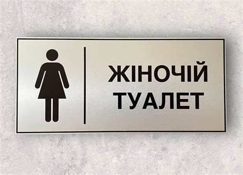 ᐉ Табличка металлическая Туалет жіночий 26x12 см • Купить в Киеве Украине • Лучшая цена в