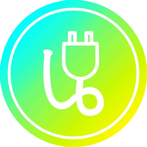 Electrical Plug Circular In Cold Gradient Spectrum 10440368 Vector Art At Vecteezy