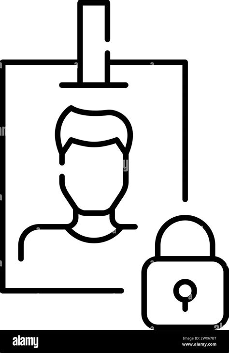 Id Card With Man Avatar And Lock Safeguarding Personal Information Protecting Data And