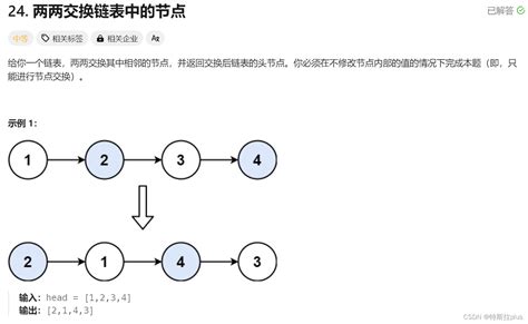 代码随想录算法训练营第四天24 两两交换链表中的节点 ，19删除链表的倒数第n个节点，面试题 0207 链表相交，142环形链表ii Csdn博客
