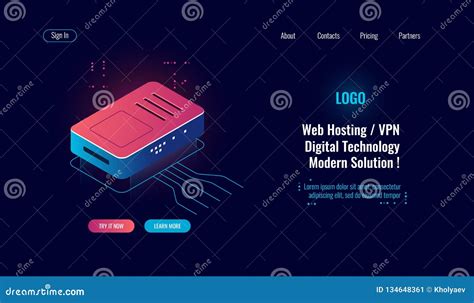 Cloud Computing And Big Digital Data Processing Isometric Icon Router