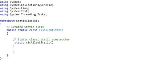Static Class In C