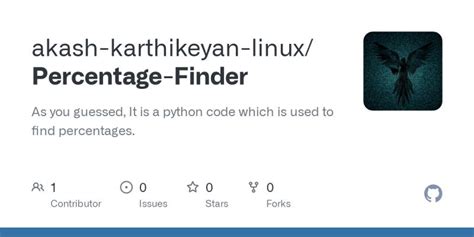 Github Akash Karthikeyan Linuxpercentage Finder As You Guessed It Is Akash Karthikeyan
