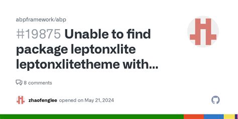 Unable To Find Package Leptonxlite Leptonxlitetheme With Rc Issue