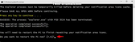 Reset Notification Area Icons In Windows 10 Tutorials
