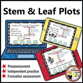 Data Analysis Bundle I Dot Plots Frequency Tables Stem Leaf Plots More