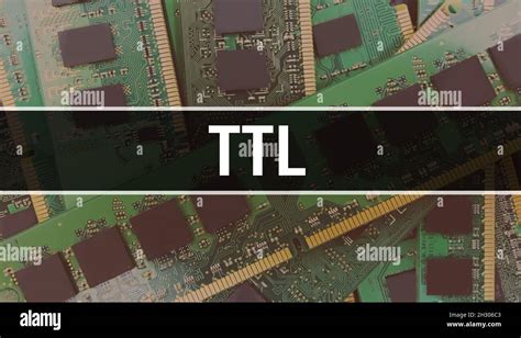 Ttl Text Written On Circuit Board Electronic Abstract Technology