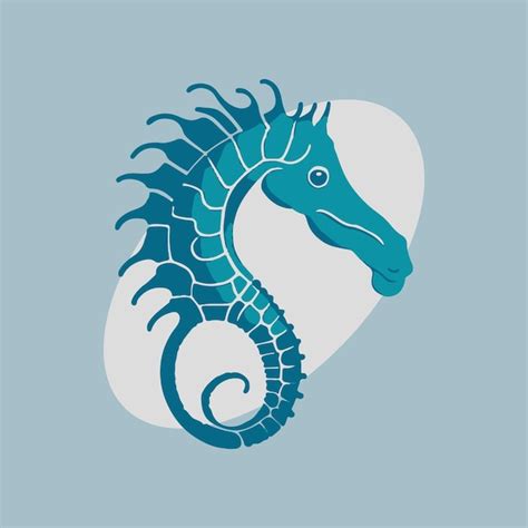 해마 벡터 일러스트 레이 션 프리미엄 벡터