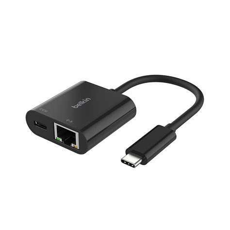 Belkin Connect Usb C To Ethernet Charge Adapter 100w Inc019btbk Image 1