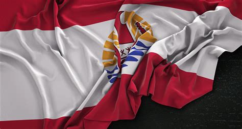 프랑스령 폴리네시아 국기 어두운 배경 3d에 주름이 렌더링 0명에 대한 스톡 벡터 아트 및 기타 이미지 0명 3차원 형태 검은색 Istock