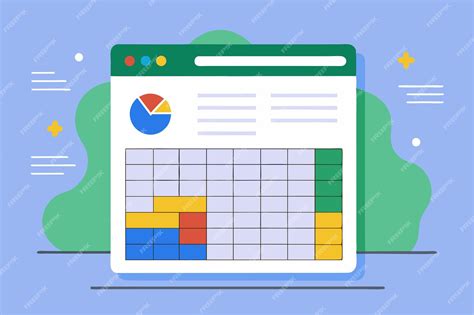 A Vibrant Spreadsheet Illustrates Data Trends With Colorful Charts And