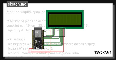 Lcd 20x4 Copy Wokwi Esp32 Stm32 Arduino Simulator