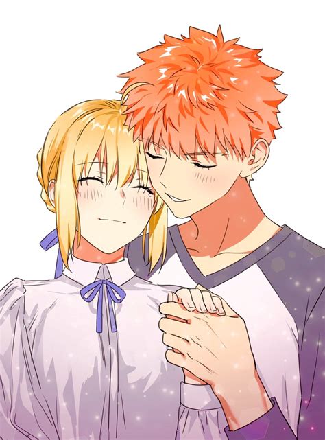 Artoria Pendragon Saber And Emiya Shirou Fate And More Drawn By Nipi Danbooru