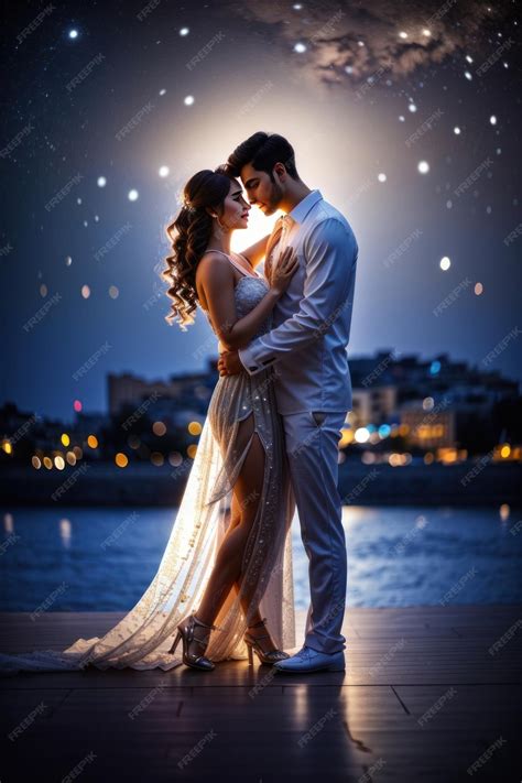 Premium Ai Image Romantic Poses Of Couple Attractive Physique Clear
