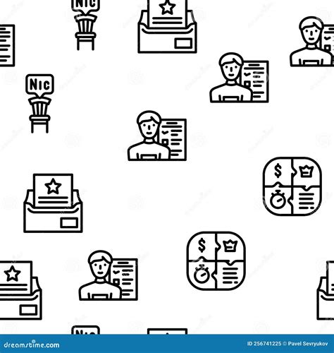 Lead Generation Customer Business Vector Seamless Pattern Stock Illustration Illustration Of