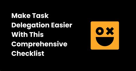 Task Delegation Checklist Checklistgg