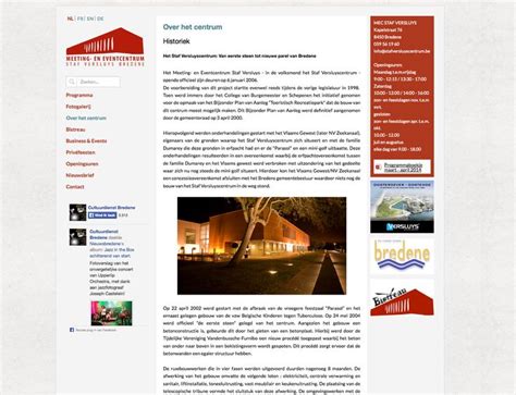 Website Voor Het Staf Versluyscentrum Te Bredene Aan De Kust Werd