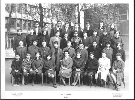 Photo De Classe Troisième De 1965 Lycée Rodin Copains Davant