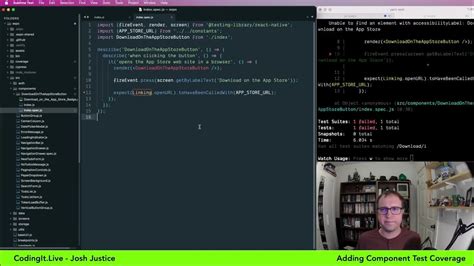 adding component test coverage with react native testing library youtube