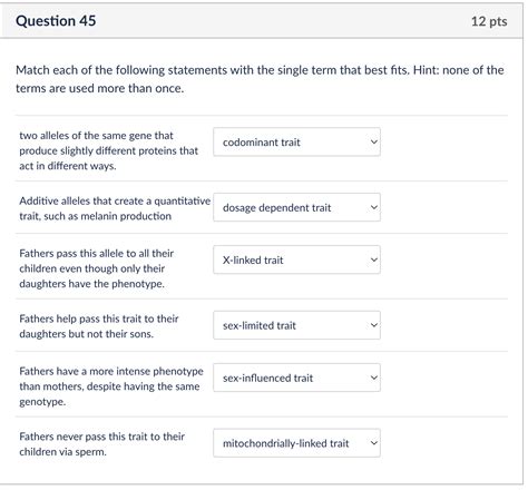 Solved Match Each Of The Following Statements With The Chegg Com