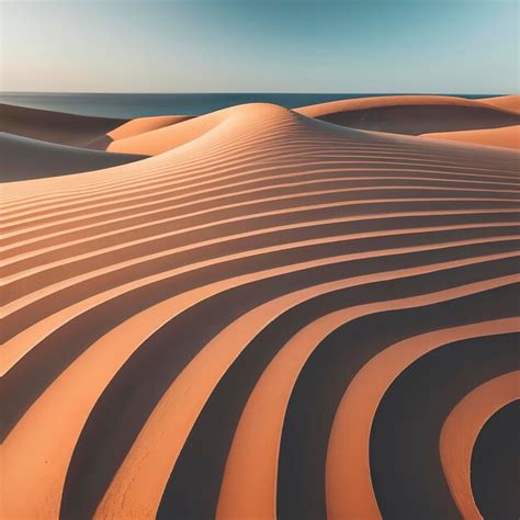 Premium Ai Image Abstract Wavy Sandy Background Texture Of Sand In