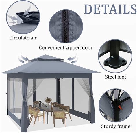 Yoyomax Portable Outdoor Gazebo With Netting Waterproof India Ubuy