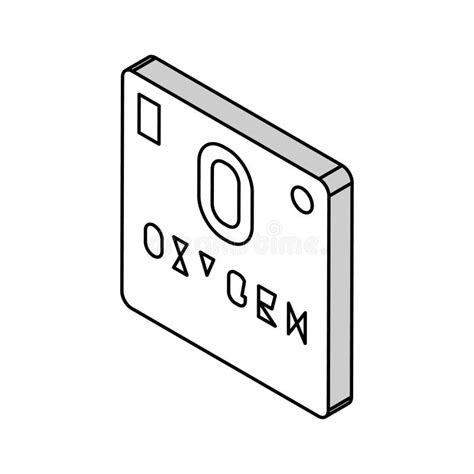 Chemical Element Oxygen 02 Isometric Icon Vector Illustration Stock