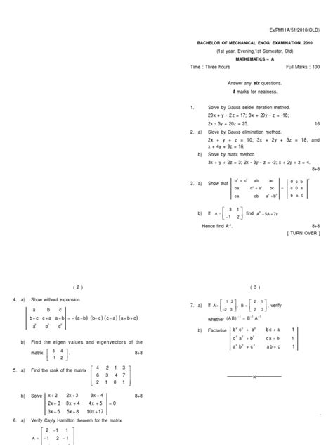 Solutions And Methods For Systems Of Linear Equations Matrices And