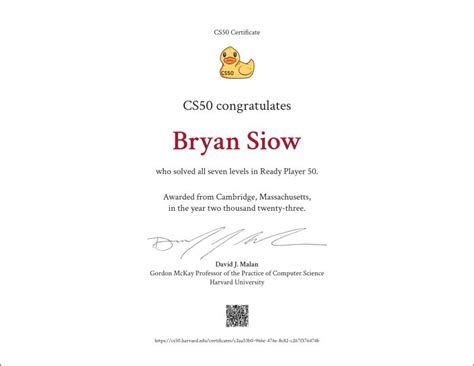 Bryan Siow On Linkedin Cs50