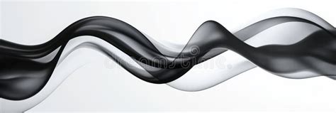Flowing Abstract Black And White Waves Create A Smooth Minimal Design With High Contrast For A