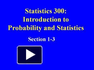 PPT Statistics Introduction To Probability And Statistics PowerPoint Presentation Free