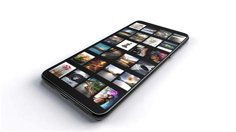 White Background 3d Render Of Smartphone Screen Displaying Multiple