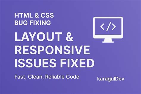 Fix Html Css Issues On Your Website By Karaguldev Fiverr