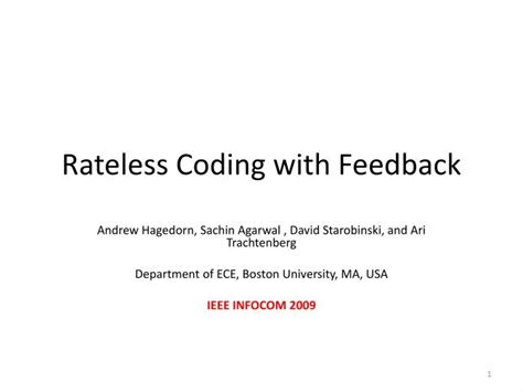 Ppt Rateless Coding With Feedback Powerpoint Presentation Free
