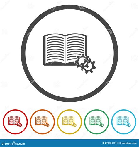 Guide Icon User Manual Icons In Color Circle Buttons Stock Vector Illustration Of Isolated