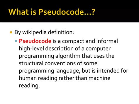 Algorithm And Pseudo Codes Pptx
