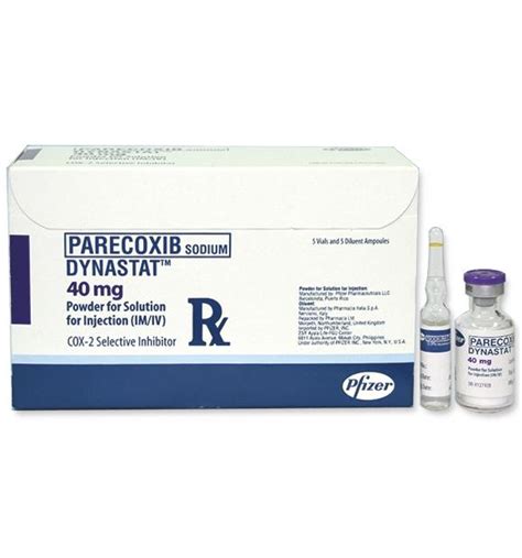 Dynastat Parecoxib Sodium 40mg Lyophilized Powder For Im Iv Injection 1s Price In The