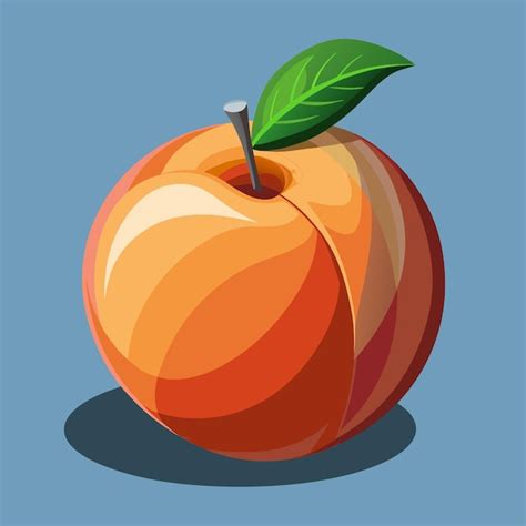Peach Clipart Vector Illustration Premium Ai Generated Vector