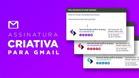 Criando Uma Assinatura De Email Criativa Para O Gmail Youtube