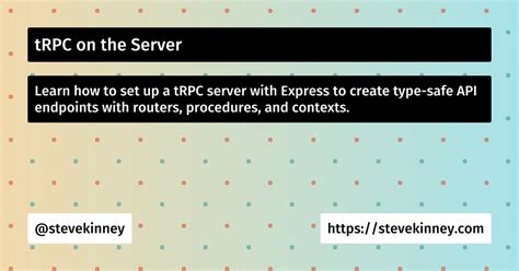 Trpc On The Server Full Stack Typescript Steve Kinney