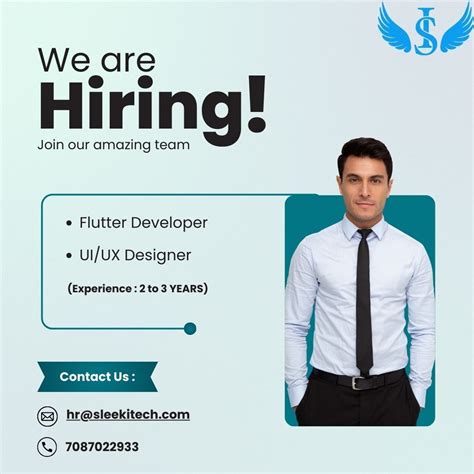 💼𝐖𝐞 𝐚𝐫𝐞 𝐇𝐢𝐫𝐢𝐧𝐠 Flutter Developer 𝐚𝐧𝐝 Ui Ux Designer 𝐚𝐭 Sleekit Technologies Private