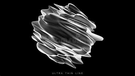 Distorted Line Spheres Vector Thin Line Glitch Geometry Stock Vector Illustration Of Hitech